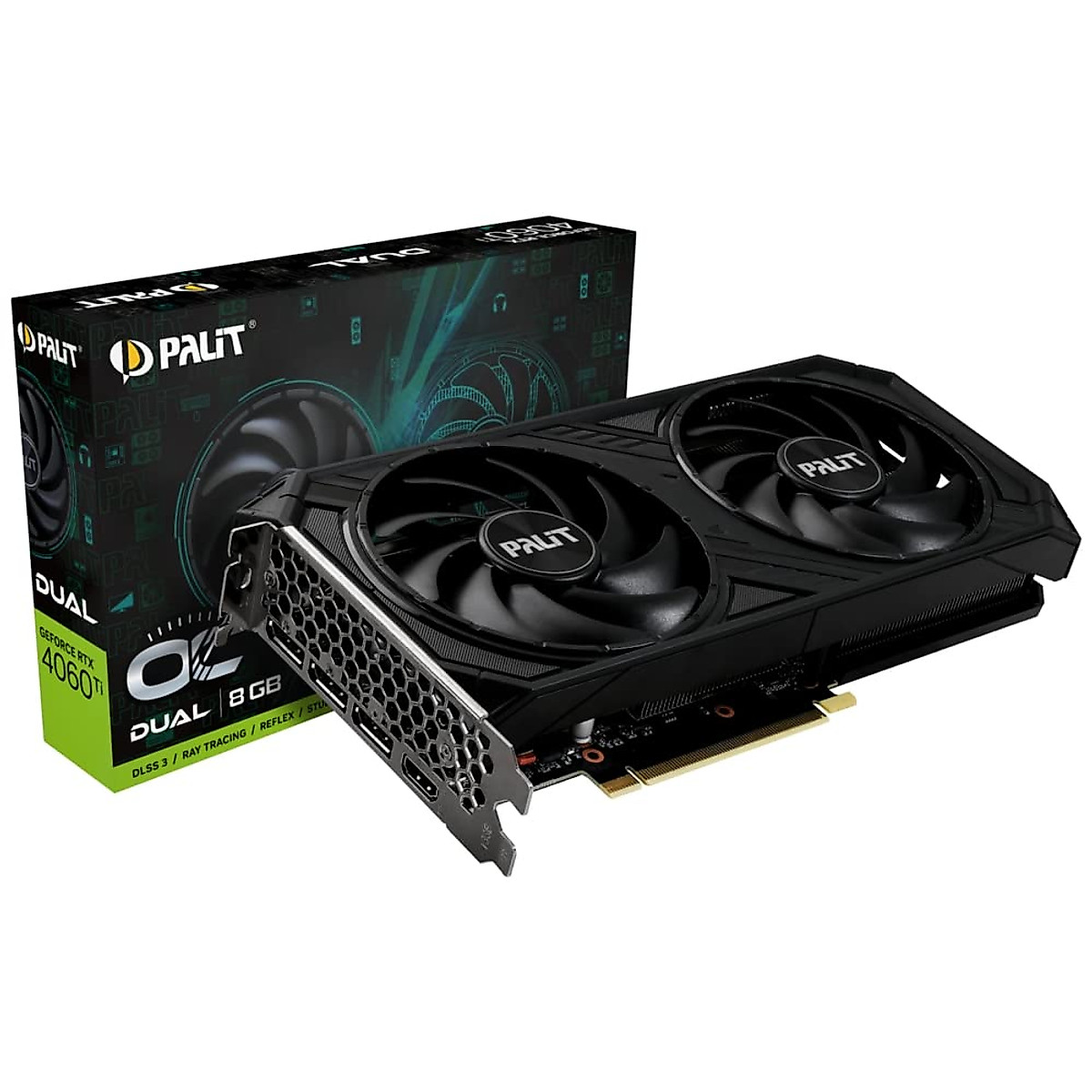 Palit GeForce RTX 4060 Ti Dual OC GDDR6 Dual Fan Graphics Card - 8GB