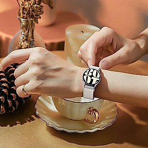 MYAPULUA 20mm Braided Stainless Steel Band for Samsung Galaxy Watch 6/5/4/3/2/1