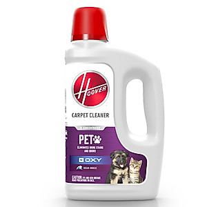 Hoover Oxy Pet Urine & Stain Eliminator Carpet Cleaning Shampoo, Concentrated Machine Cleaner Solution, 50oz Formula, AH31955, White