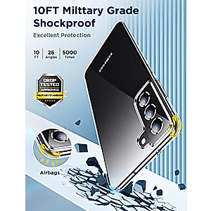 Humixx Crystal Clear for Samsung Galaxy S21 Case, [Never Yellow][Military Grade Shockproof] Galaxy S21 Case Soft TPU Slim Fit Yet Protective Samsung S21 Case 5G 6.2" - Clear