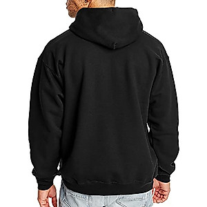 Hanes Men's Ultimate Cotton Heavyweight Pullover Hoodie Sweatshirt, Black, Large