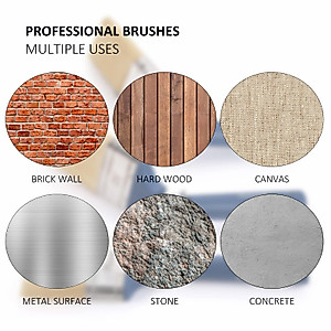 Genixart Multi Angle Adjustable Masonry Paint Brush, Stain Brushes for Fence & Wall Painting (3Pack Assorted Sizes)