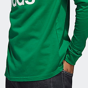adidas Amplifier Long Sleeve Badge of Sport Tee Men's, Green, Size XL