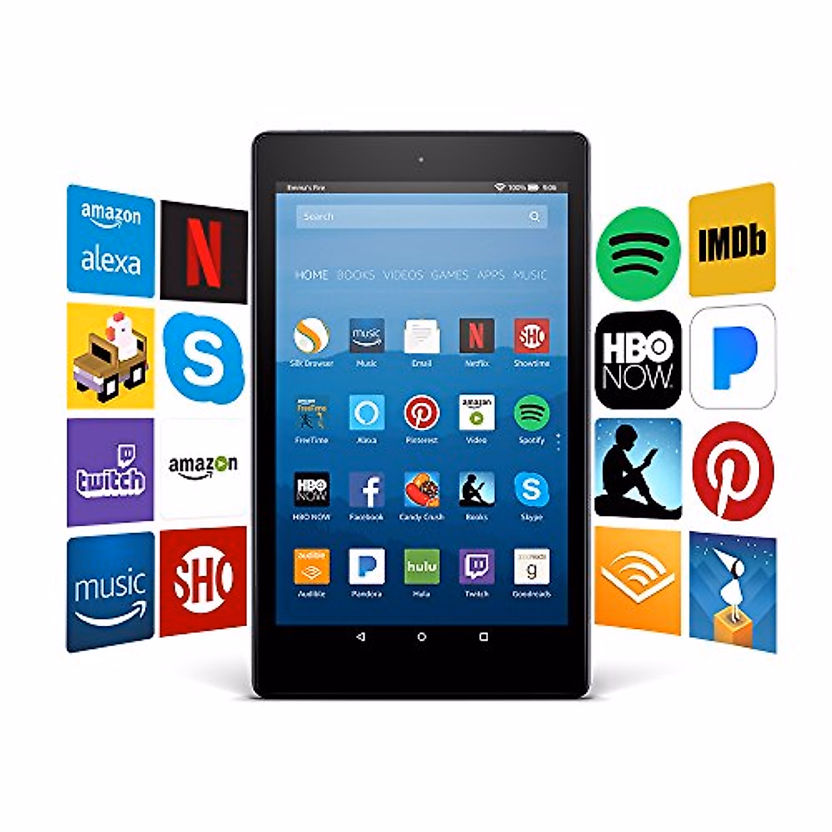 Fire HD 8 Tablet with Alexa, 8" HD Display, 16 GB, Black - with Special Offers (Previous Generation – 7th)