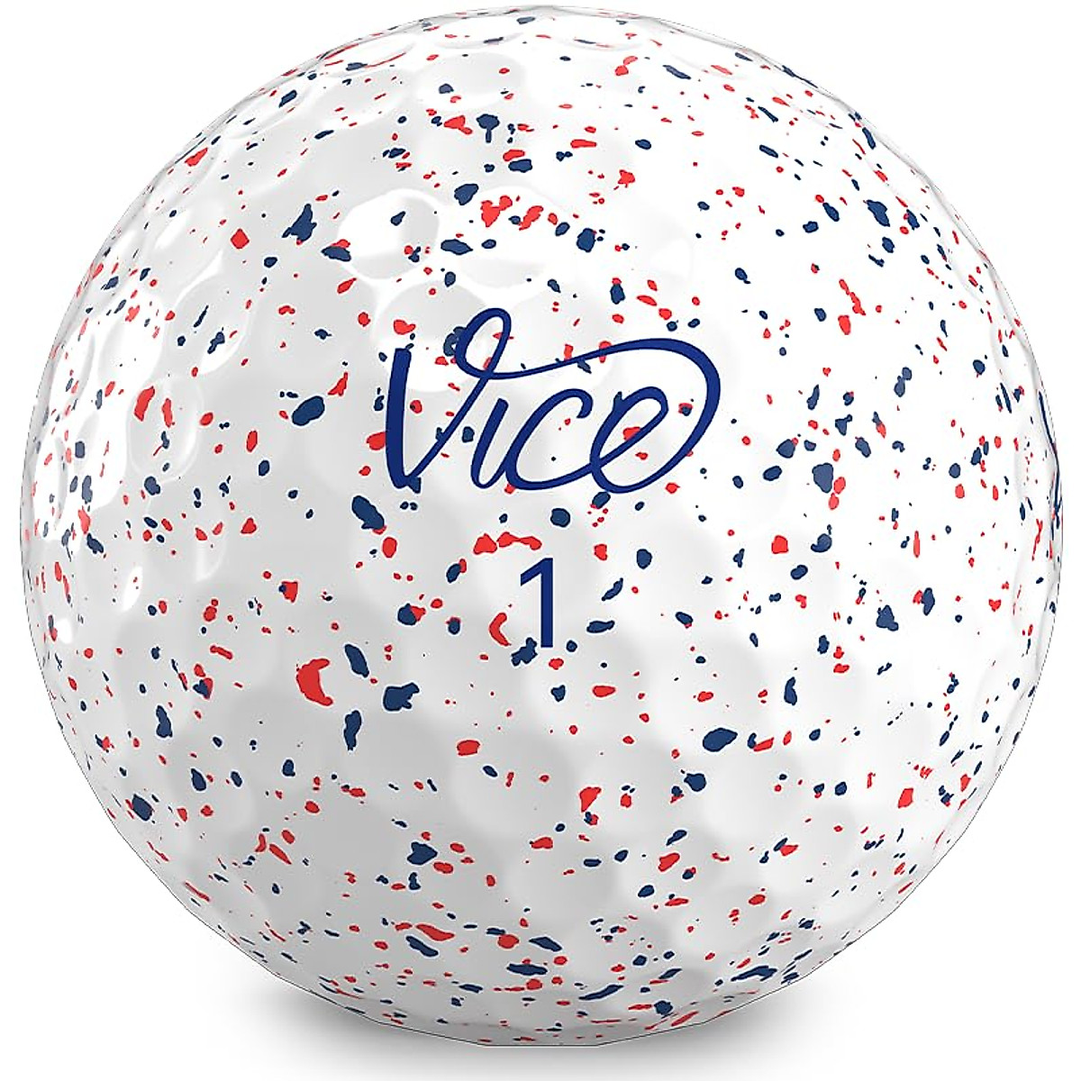 VICE Pro Drip Version Golf Balls (Red/Blue Drip)