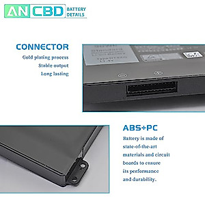 ANCBD DT9XG Laptop Battery for Dell Alienware Area-51m R1 R2 D1968W D1968B D1969PW D1733B D1746W D1735DB D1733PB D1766W D1748DW D1746B D1766B D1741DB Series 07PWKV 0KJYFY (11.4V 90Wh)