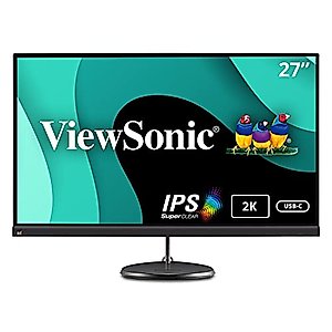 ViewSonic VX2785-2K-MHDU 27 Inch 1440p IPS Monitor with USB 3.2 Type C HDMI DisplayPort Inputs and FreeSync for Home and Office