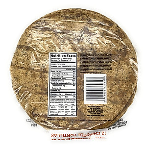 La Ranchera 8 inch Chipotle Tortillas 12 CT, REAL CHIPOTLE FLAVOR for burritos, small wraps, quesadillas, breakfast tacos (PACK OF 3)