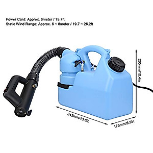 Jeanoko High Efficiency Electric Fogger Sprayer 8L Fogger Sprayer Quick Response Spraying Machine Tools Portable for Garden Public Place(US Standard 110V)