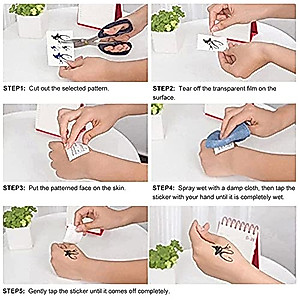 Fake Edges Hair Tattoo Baby Hair Tattoo Stickers - Waterproof Tattoos Body Makeup for Women - Edge Tattoo Fake Edges Curly Hair Salon DIY Hairstyling Hair Stickers Template Makeup Tool (E)