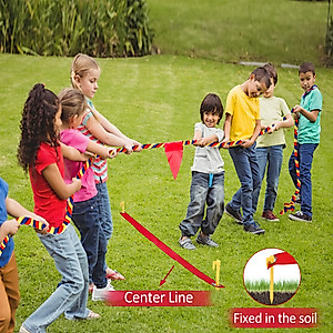 Field Day Tug of War Rope for Kids and Adults, Outdoor Lawn Yard Family Reunion Birthday Party Games, Outside Backyard Camping Picnic Games, Backyard Carnival Games Fun for Team Building Activities