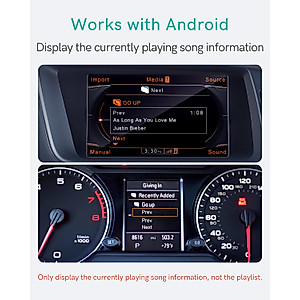 CHOOCL Bluetooth 5.0 aptX-HD Car Adapter Compatible for Audi MMI 3G AMI Music Interface,Audi Symphony,Audi Concert,Mercedes Media Interface and Volkswagen MDI Connector(A1-3000A)