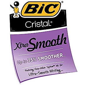 Bic Cristal Stic Medium Ball Pen, Black 10 ea ( Pack of 3)
