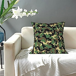 WURTON Camo Print Throw Pillow Covers, Soft Square Cushion Case,for Sofa, Couch,Bed Chair-18 X 18 Inch