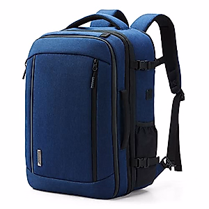 Large Travel Backpack Airline Approved - Carry On Backpack with Detachable Laptop Bag Fits 17 Inch Laptop - Lightweight Personal Item Travel Backpack for Men Women (Navy)