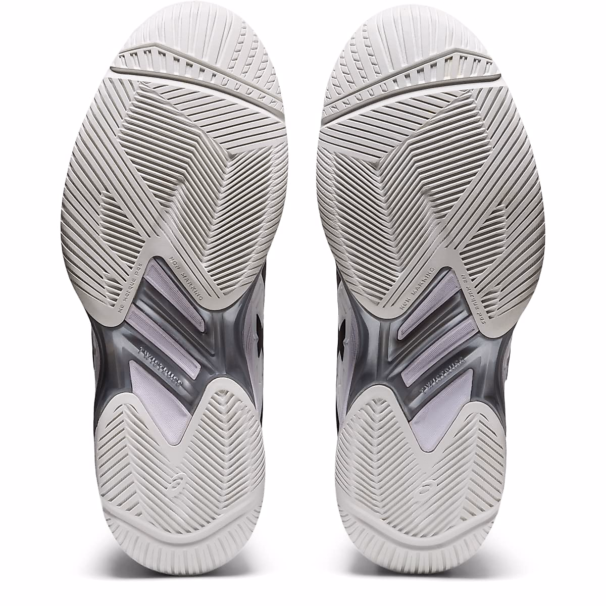 ASICS Women's Solution Speed FlyteFoam 2 Tennis Shoes, 8.5, White/Black