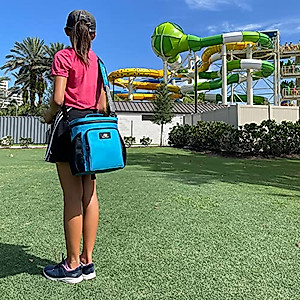 Darwav Golf Cooler, 12-Can Insulated Soft Cooler Bag, Fits on Golf Push Cart (Blue)