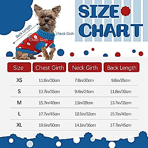 PUMYPOREITY Dog Sweater, Pet Turtleneck Knitwear for Small Medium Dogs, Puppy Cute Polka Dot Knitted Jumper for Fall Winter, Dog Pullover Knit Clothes Vest Sweatshirt Christmas New Year Holidays