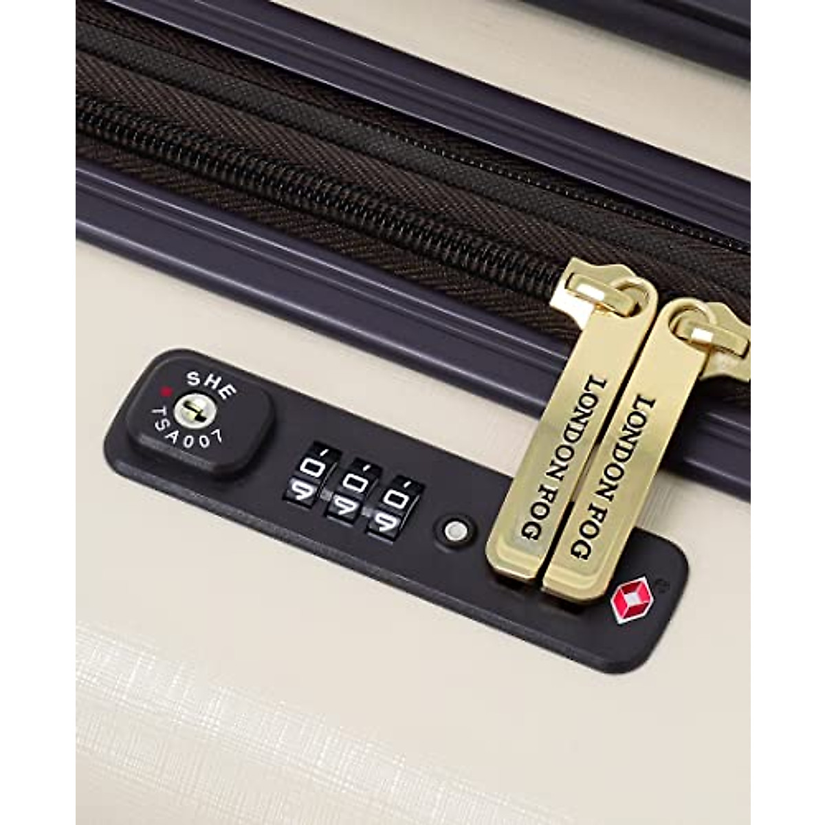 London Fog Brentwood II 25" Expandable HARDSIDE Spinner, Cream, Inch