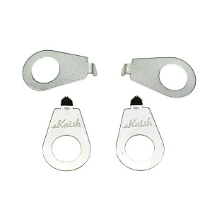 KAISH 4pcs Chrome LP Guitar Knobs Pointer Plate Knob Indicator for Epi Les Paul