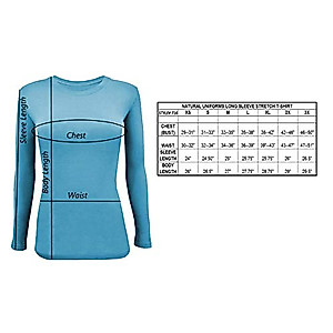 Natural Uniforms Women's Under Scrub Tee Crew Neck Long Sleeve T-Shirt (Black, Medium)