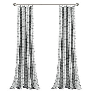 Lush Decor Baby Jungle Adventure Geo Blackout Window Curtain Single Panel, Gray