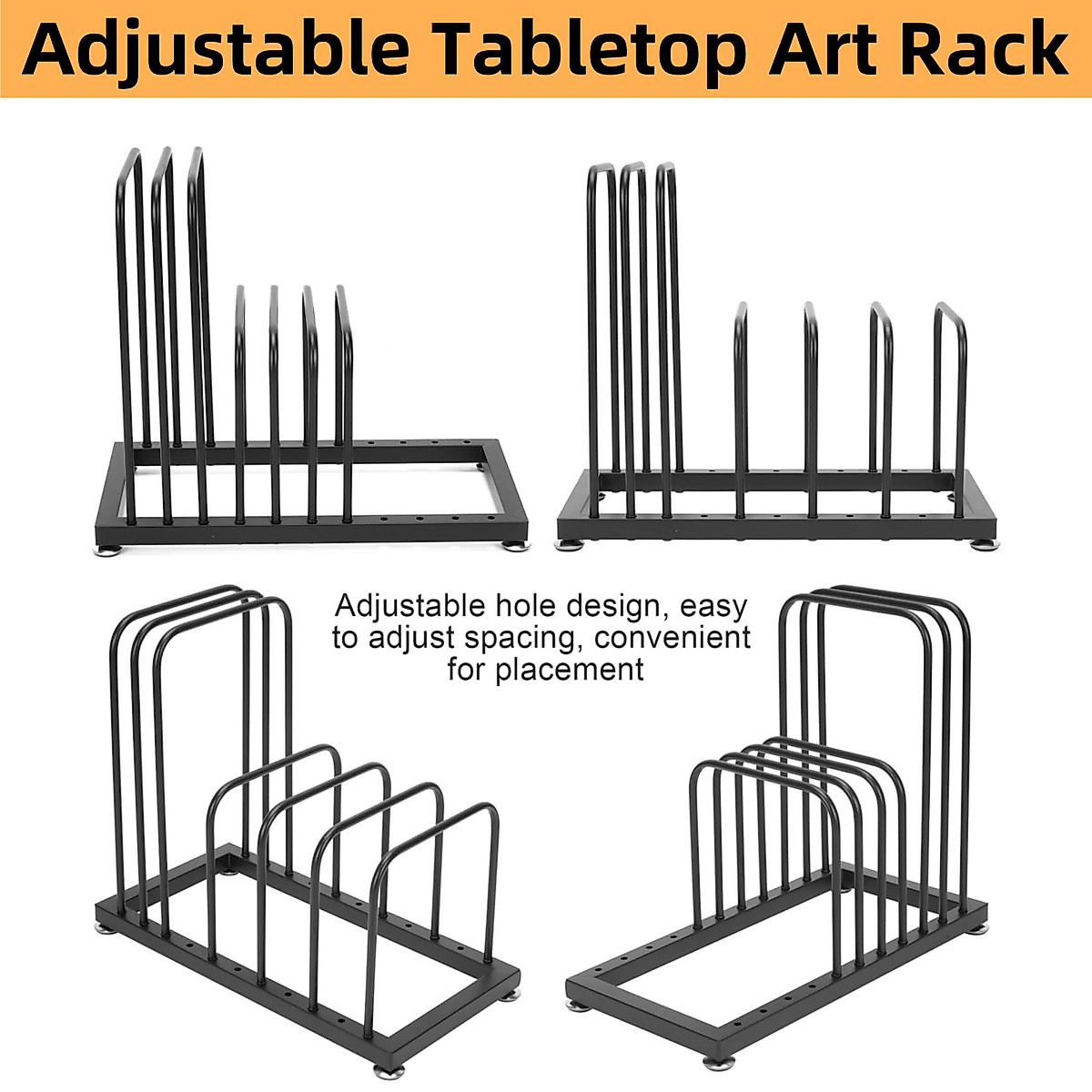 lukar Tabletop Art Rack, Art Storage Rack, Canvas Rack Art Storage Small Art Drying Rack Metal Storage Stand for Canvas Frame Drawing Board, Prints, Panel Artwork 13.77" H