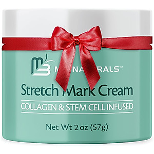 Stretch Mark Cream Infused with Collagen & Stem Cell Maternity Skincare Oil Removes Stretch Mark Prevention & Scar Remover Lotion Green Tea Extract & Raspberry Ketones by M3 Naturals
