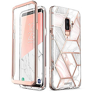 i-Blason Cosmo Full-Body Bumper Case for Galaxy S9 Plus 2018 Release, Thermoplastic Polyurethane, Shock-Absorbent, Marble