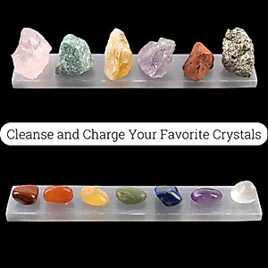 Large Selenite Charging Plate – 7.5 Inches Selenite Crystal Plate– Ideal for Cleansing and Recharging Crystals and Healing Stones, Reiki, Meditation – Protection Crystals – Spiritual Gifts & Decor