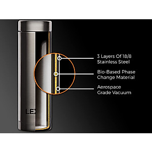 LEXO Temperature Regulating Smart Travel Mug - Temperature Lock Lid (Black)