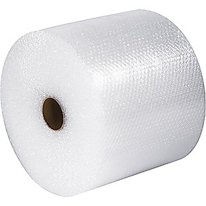 Ship Now Supply SNBWUP31648P Upsable Perforated Air Bubble Rolls, 3/16" x 48" x 300', (1 Roll), 48" Width, 0.188" Height, Clear