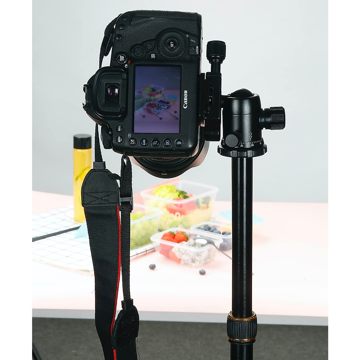 GWNNSH Camera Lightweight Travel Tripod, 58” Detachable Monopod, Aluminum Ball Head Stand 3 X Control Knobs with Calibration, DSLR QR Plate, Level Indicator, Flip Lock Design. Dare to Compare