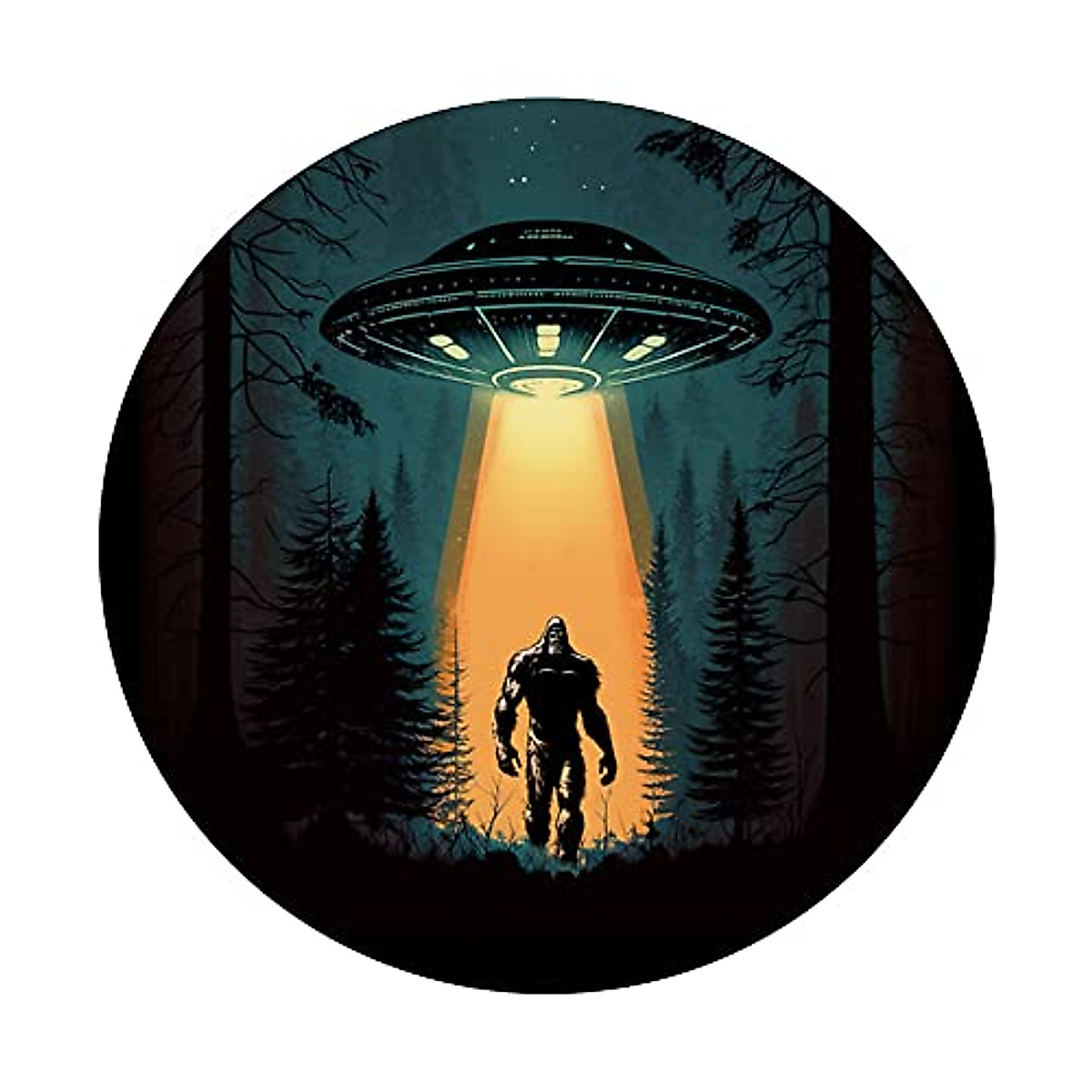 Funny Aliens UFO Bigfoot Sasquatch Conspiracy PopSockets Swappable PopGrip
