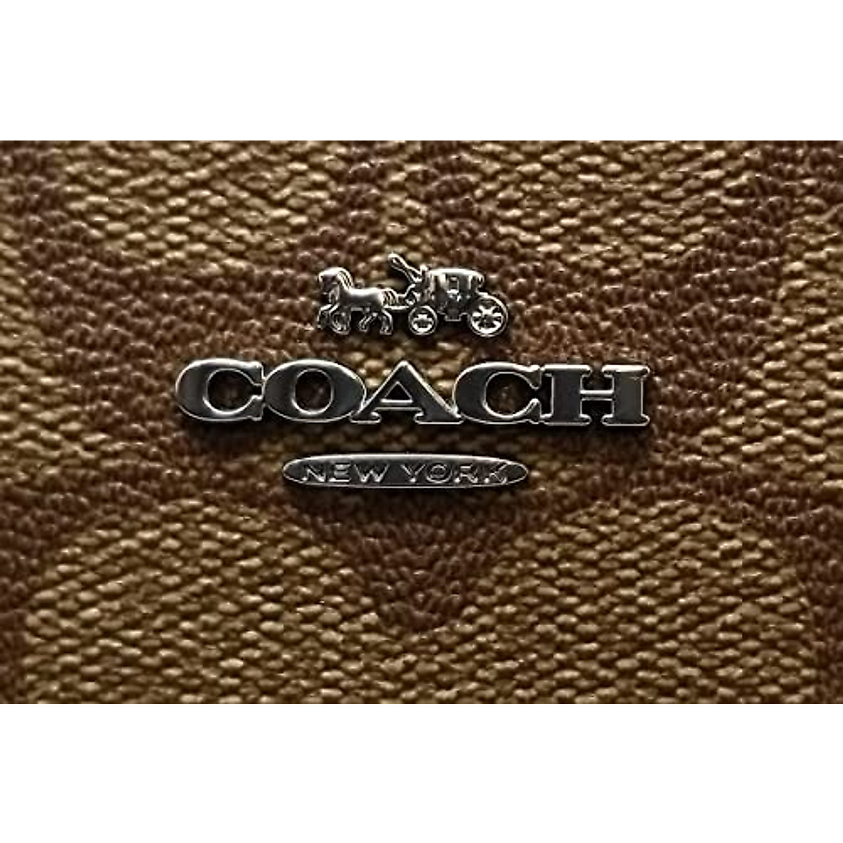 Coach Women's Long Zip Around Wallet In Signature Canvas (Khaki - Marble Blue)