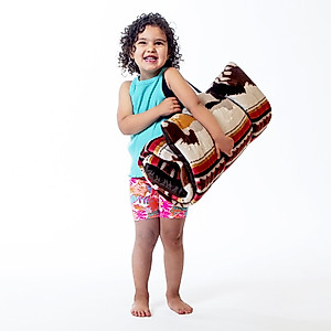 Carstens, Inc. Kids Slumber Bag Sleeping Bag/Nap Mat with Pillow for Boys & Girls, Running Horses