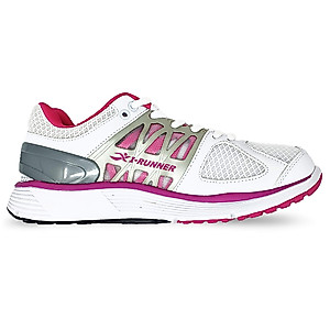I-RUNNER Woman Miya White/Pink Leather/Mesh 8 X-Wide (2E) US