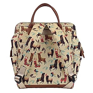 Maevn ReadyGO Water-Resistant Clinical Tote Backpack in New Llama (Beige Llama)