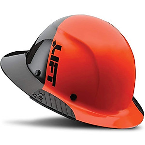 LIFT Safety DAX Fifty 50 Carbon Fiber Full Brim Hardhat (Orange)