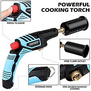 POWERFUL Grill & Cooking Torch,Sous Vide,Propane Kitchen torch, Charcoal Lighter,Kitchen Culinary Grilling Tool,for Searing Steak & Creme Brulee