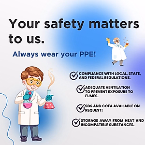 Ammonium Hydroxide 29% - ACS Reagent Grade - 1 Gallon - Uses: Cleaning Agent, Fertilizer, Plastics, Rayon, Rubber