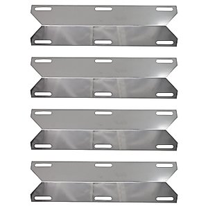 4-Pack BBQ Grill Heat Shield Plate Tent Replacement Parts for Permasteel PG-50506-SRLA - Compatible Barbeque Stainless Steel Flame Tamer, Flavorizer Bar, Vaporizer Bar, Burner Cover 15"