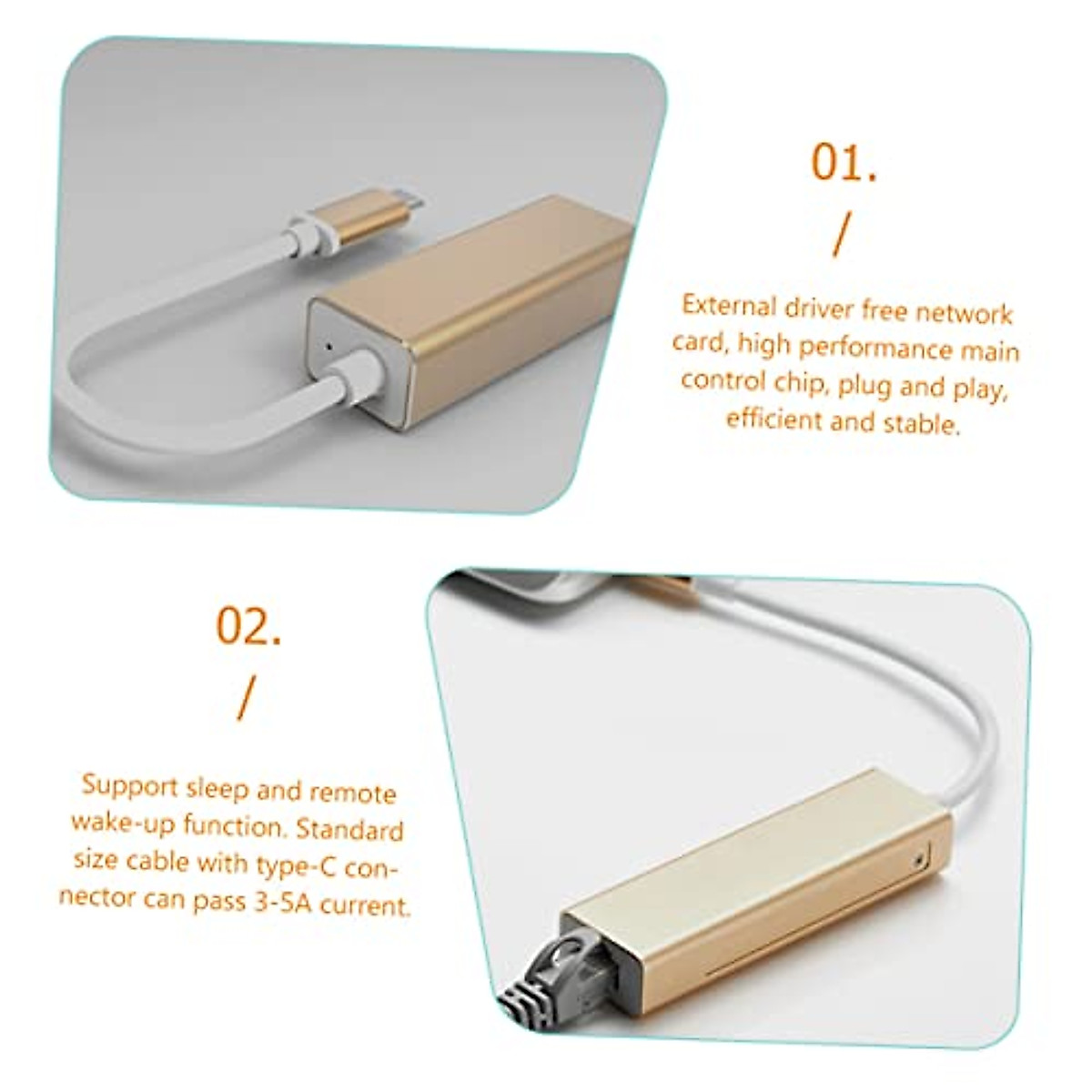 Mobestech 4pcs 1000mbps Adapter LAN Wired Adapter Gigabit LAN Network Adapter USB Ethernet Adapter LAN Internet Network Adapter USB to Ethernet Adapter External Accessories Abs