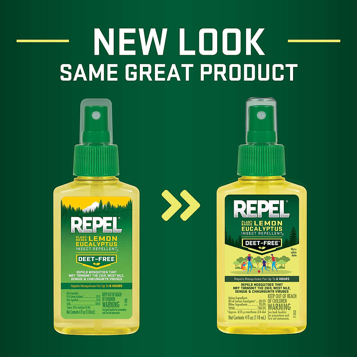 Repel Lemon Eucalyptus Natural Mosquito Repellent, 4-Ounce Pump Spray, 1 count