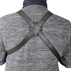 DONGKER Dual Gun Shoulder Holster,Leather Concealed Gun Pouch with Adjustable Strap for Height 67.7 inches-72.8 inches Festival Gift Cosplay