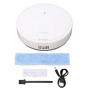VTOSEN Vacuum Cleaner with Battery, 3 in 1 Smart Sweeper Vacuuming Sweeping Mopping, WiFi Connectivity Robot Vacuum, USB Recharging, for Pet Hair Carpets Hard Floors, White
