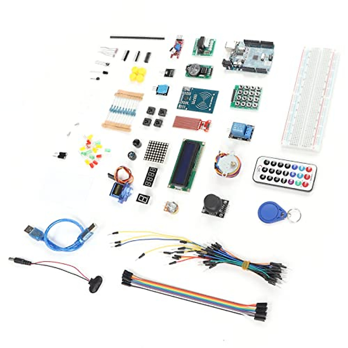 Development Board Kit, LCD Display 4 Bit 7 Segment Electronic Projects Starter Kit Simple Regulation High Conversion Efficiency Reliable for Industrial
