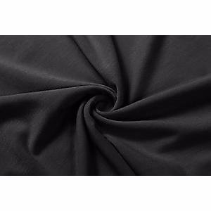 Herou Women Long Sleeve Turtleneck Stretch Slim T Shirt Layer Tops Black Medium