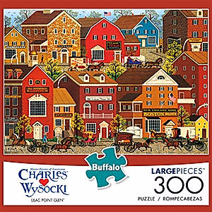 Buffalo Games - Charles Wysocki - Lilac Point Glen - 300 Large Piece Jigsaw Puzzle, Red