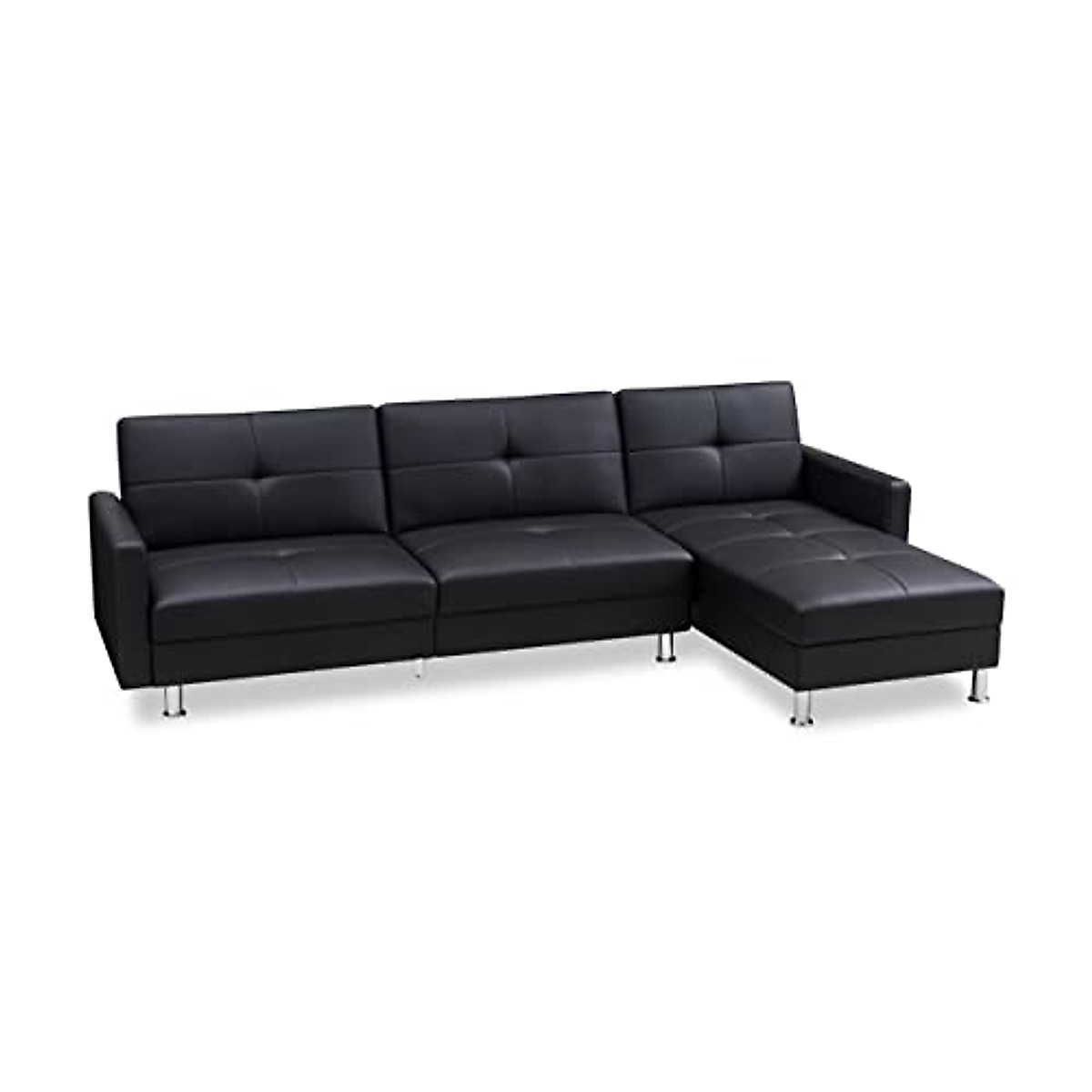 Gold Sparrow Davenport Sectional, Black